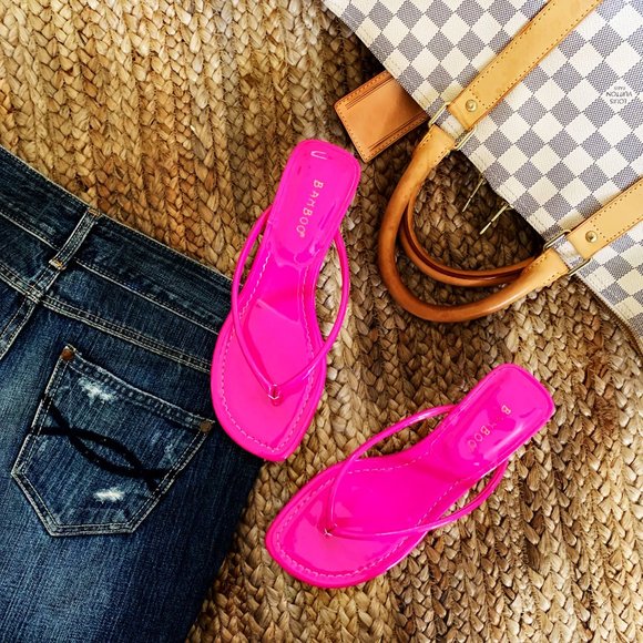 BAMBOO | Shoes | New Fuchsia Hot Pink Thong Open Toe Flip Flop Sandals ...